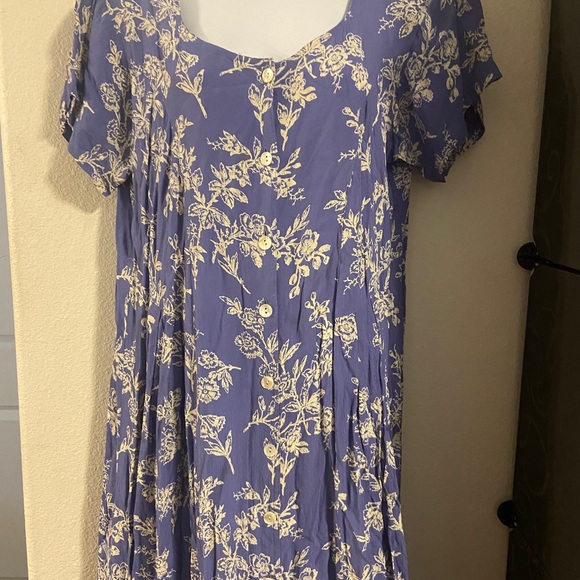 April Cornell | Dresses | Vintage April Cornell Periwinkle Floral ...